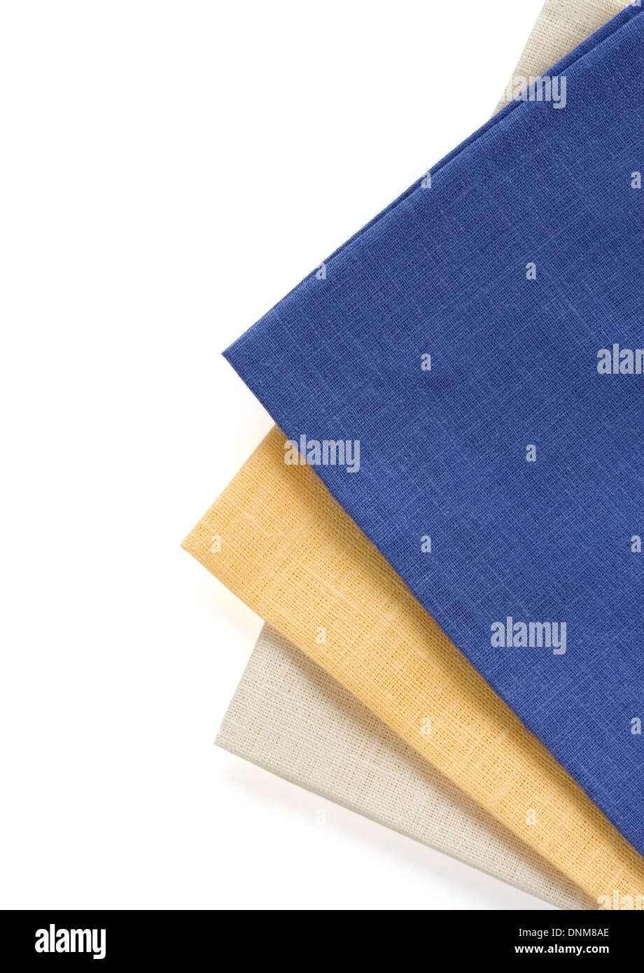 table napkins isolated on white background Stock Photo - Alamy