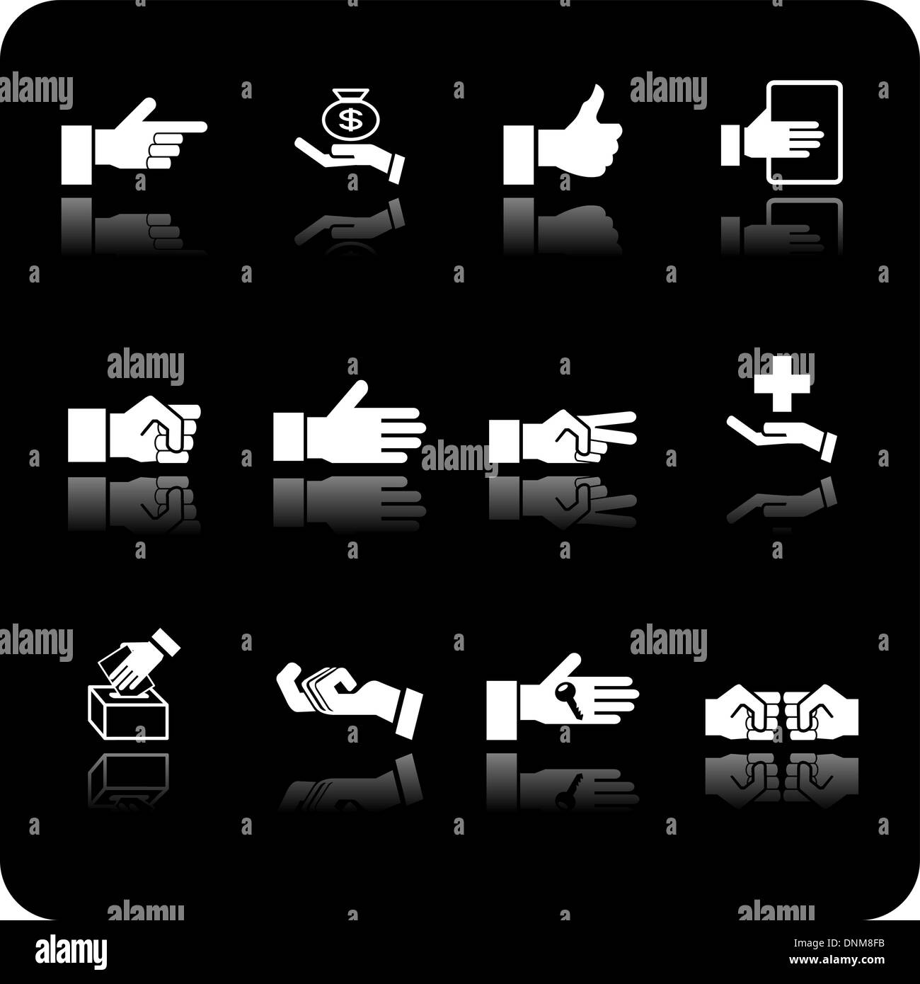 A hand elements icon set Stock Vector Image & Art - Alamy
