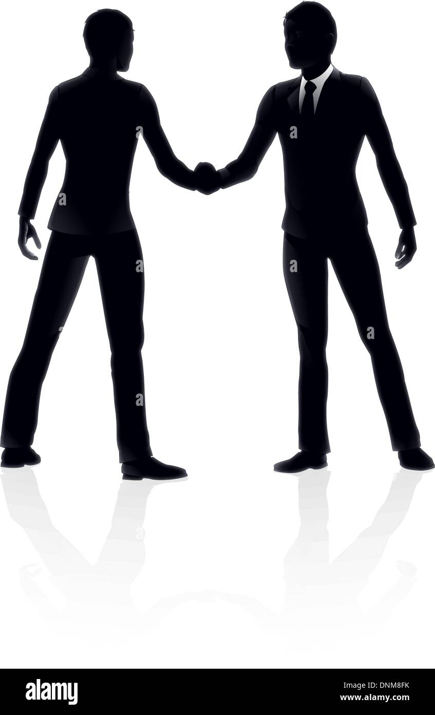 Very high quality detailed business people handshake illustration Stock ...