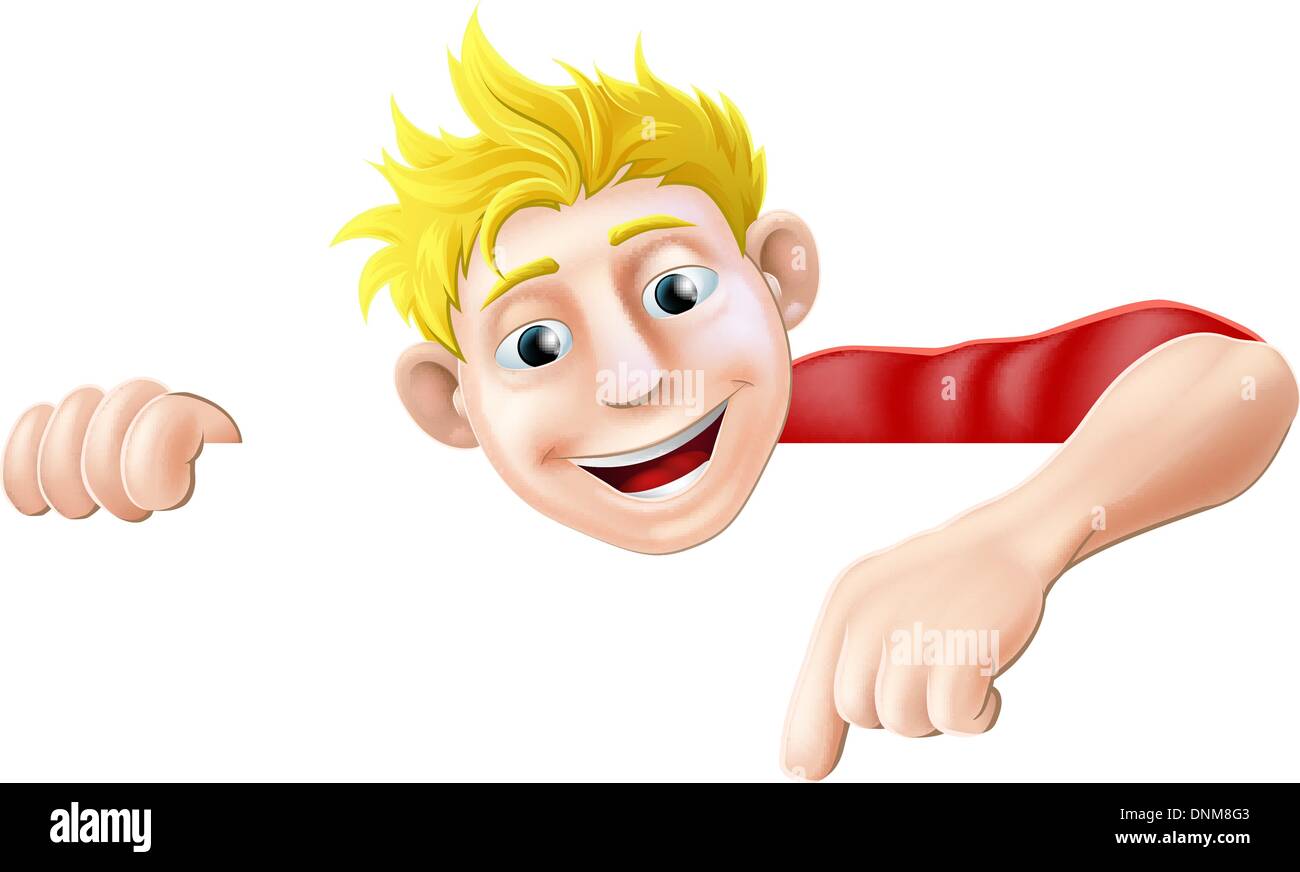 Cartoon boy laughing pointing hi-res stock photography and images - Alamy