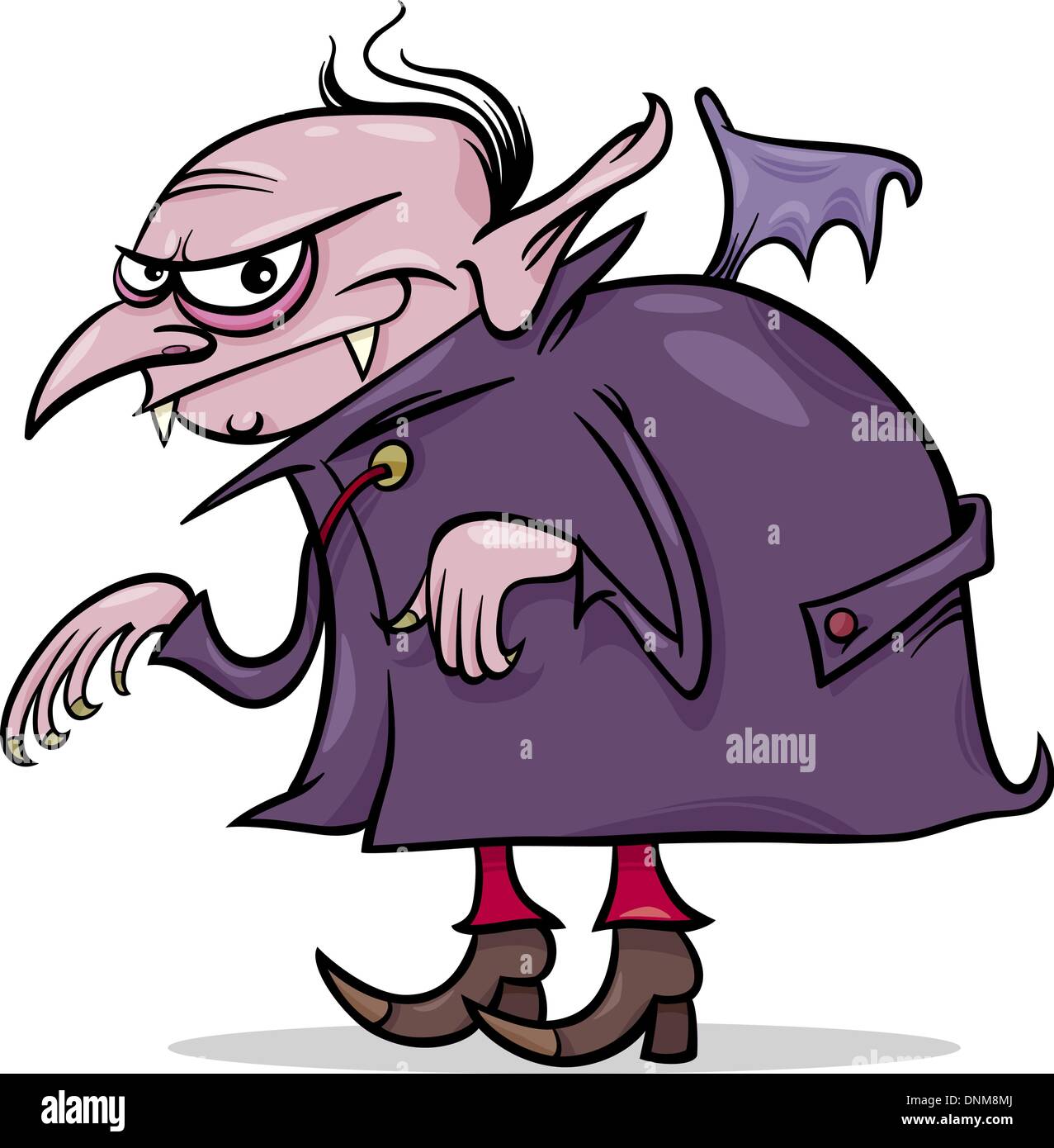 Cartoon Illustration of Spooky Halloween Vampire or Dracula Stock ...