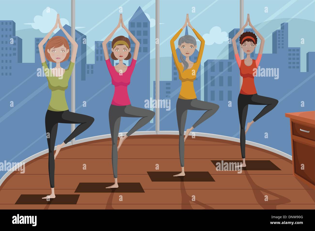 Fitness gym group people Stock Vector Images - Alamy