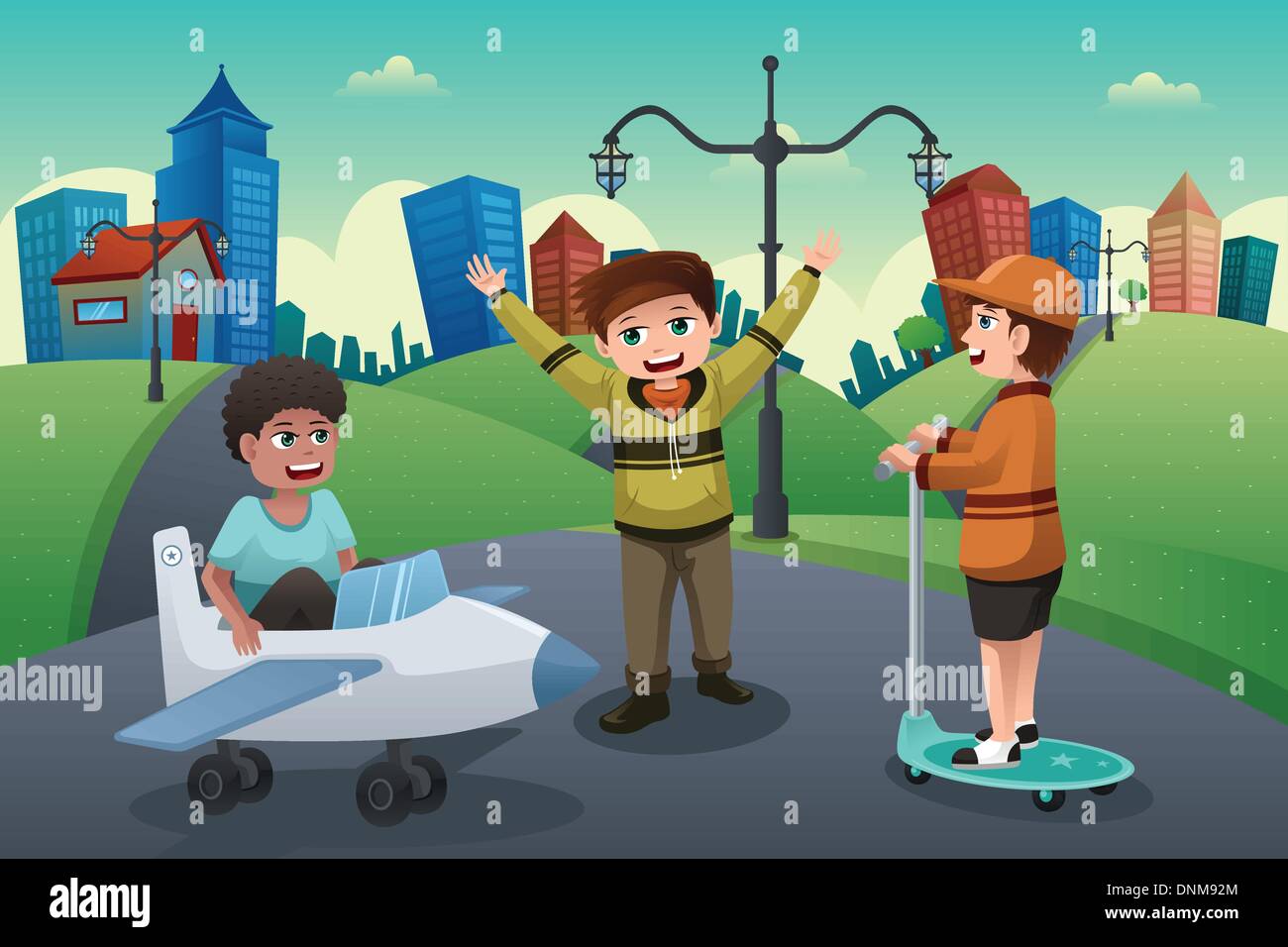 Suburban vector vectors hi-res stock photography and images - Alamy