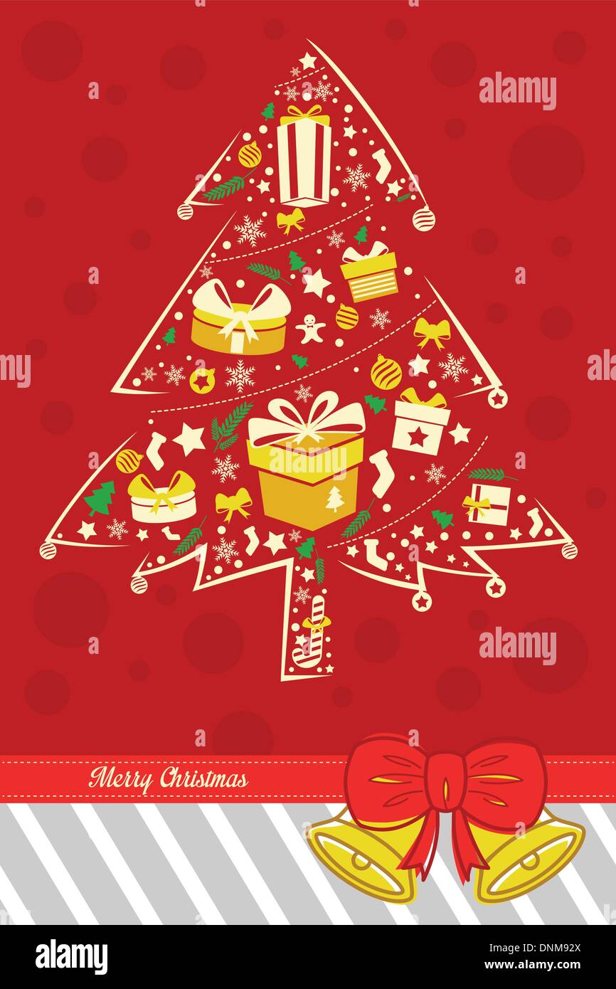 A vector illustration of Christmas card design Stock Vector Image & Art ...