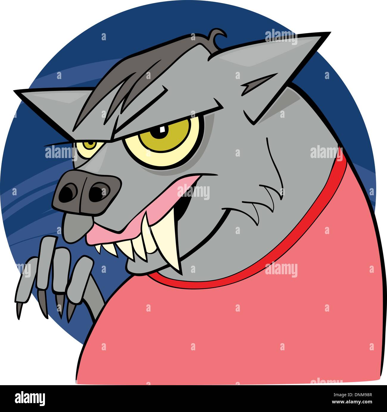 cartoon illustration of funny werewolf Stock Vector Image & Art - Alamy