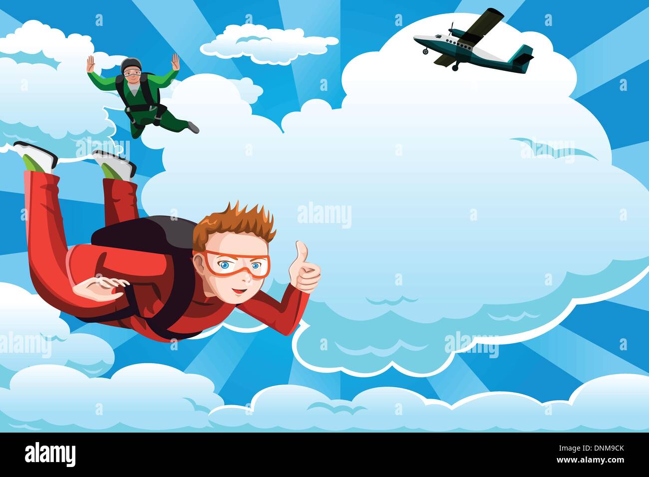 Skydiving Stock Vector Images - Alamy