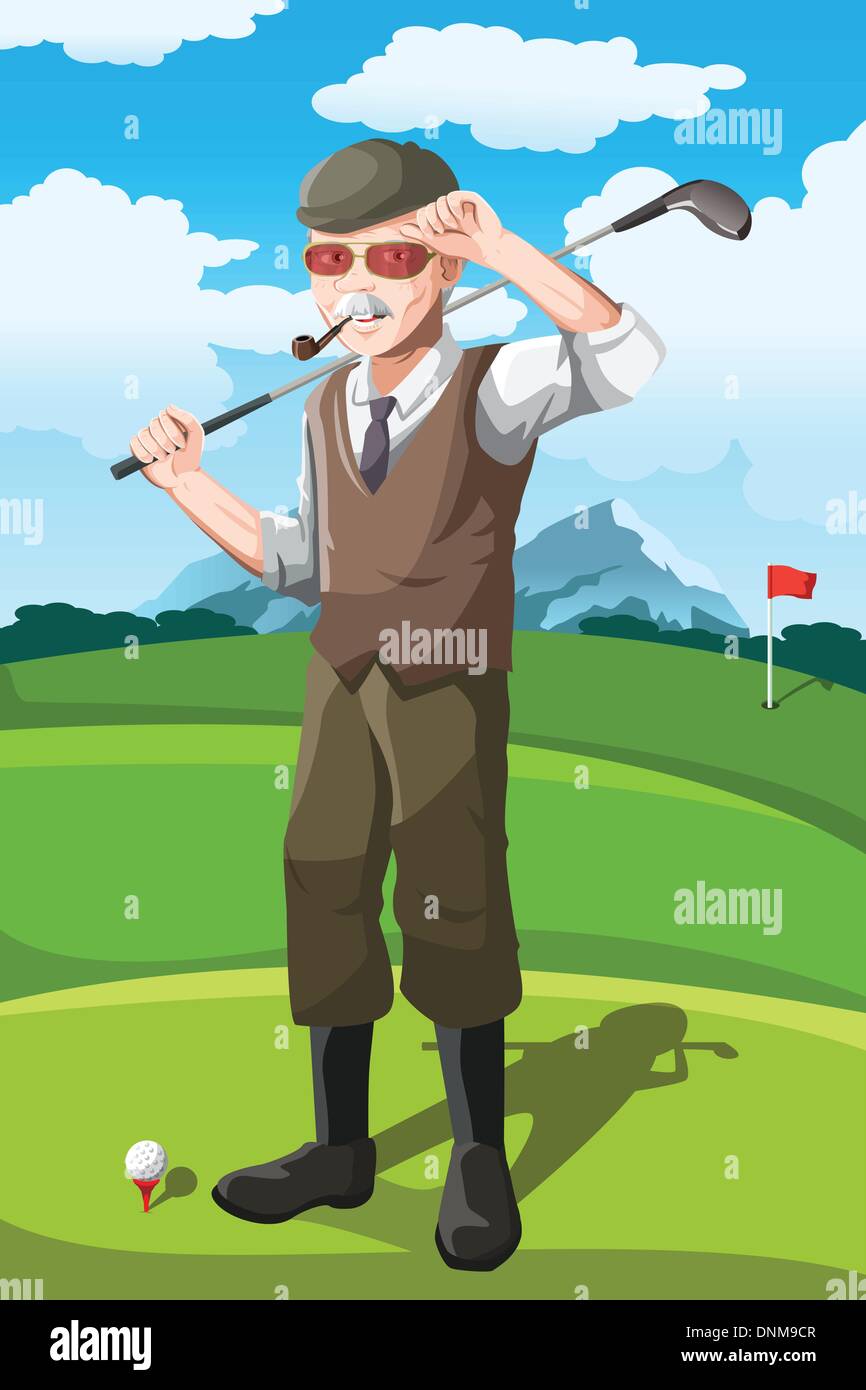 Golfer cartoon hi-res stock photography and images - Alamy