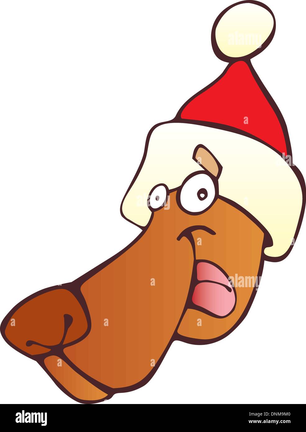 llustration of funny santa claus dog Stock Vector Image & Art - Alamy