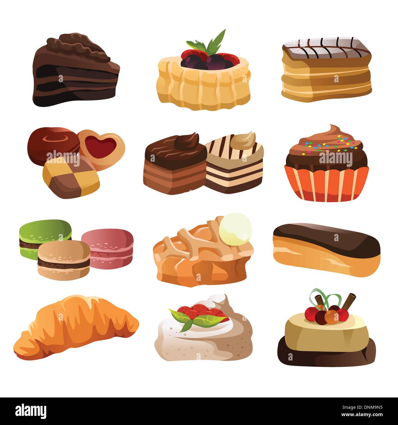 Puff pastry Stock Vector Images - Alamy