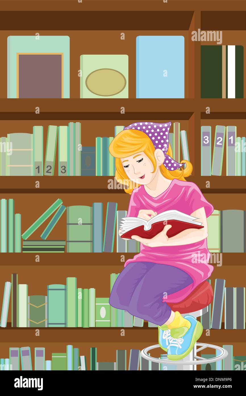 Female studying cartoon hi-res stock photography and images - Alamy