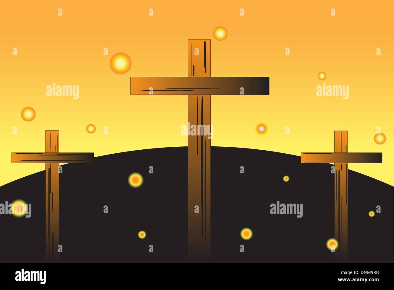 A vector illustration of three crosses, can be used for Easter ...