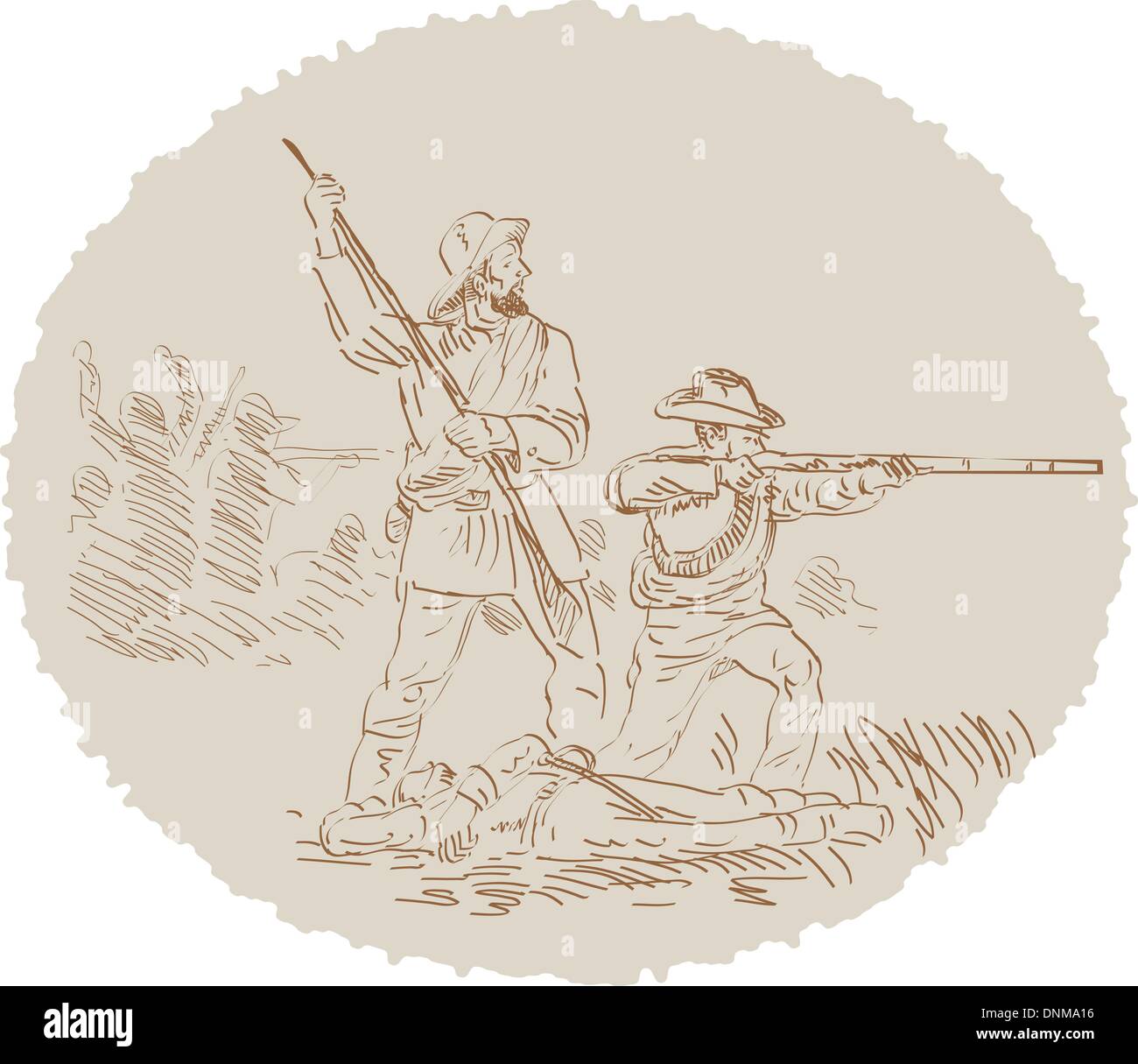 Civil War Soldiers Drawing
