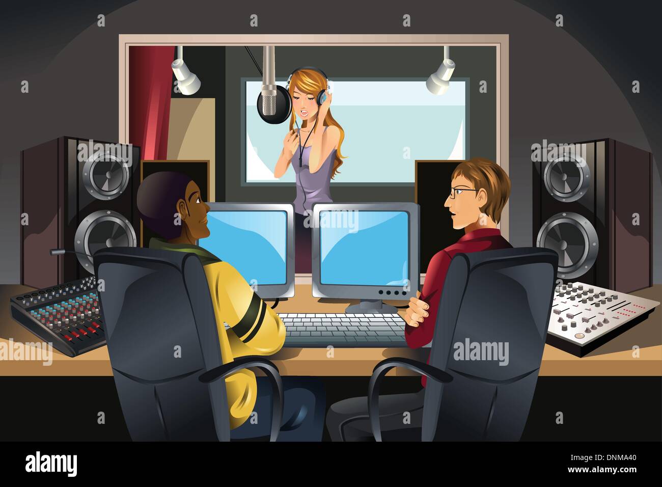 Male singer cartoon hi-res stock photography and images - Alamy