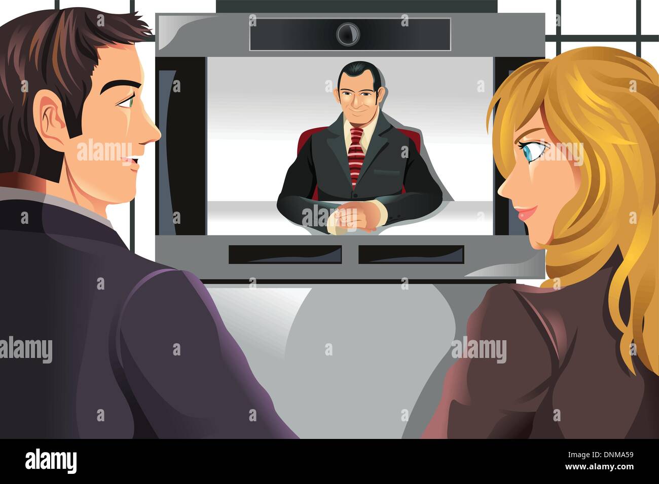 Video conference vector vectors hi-res stock photography and images - Alamy