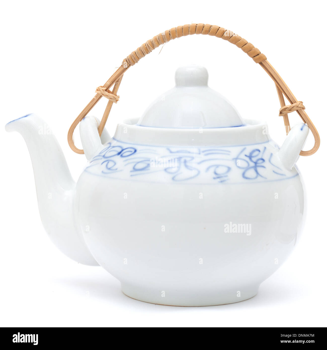 eastern style teapot isolated on white Stock Photo - Alamy