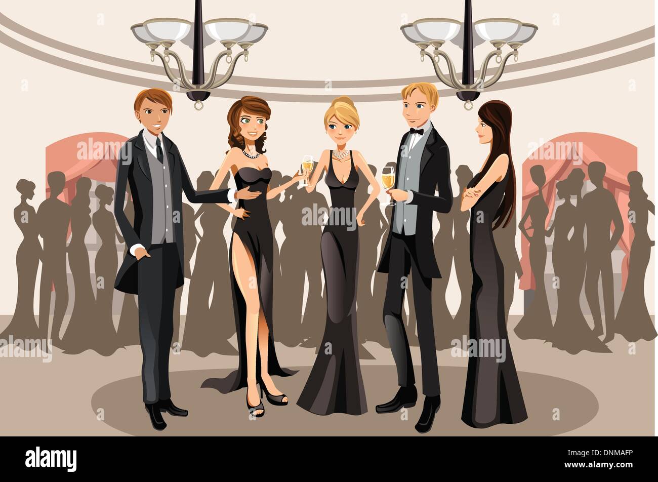 Man woman in party Stock Vector Images - Alamy