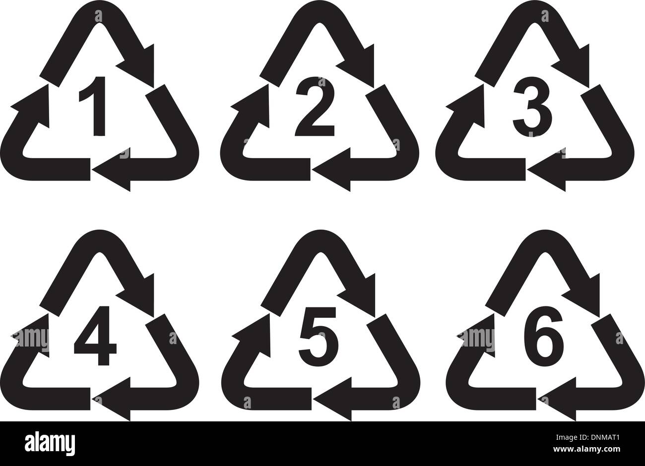 Illustration of recycling symbols done in retro style Stock Vector ...