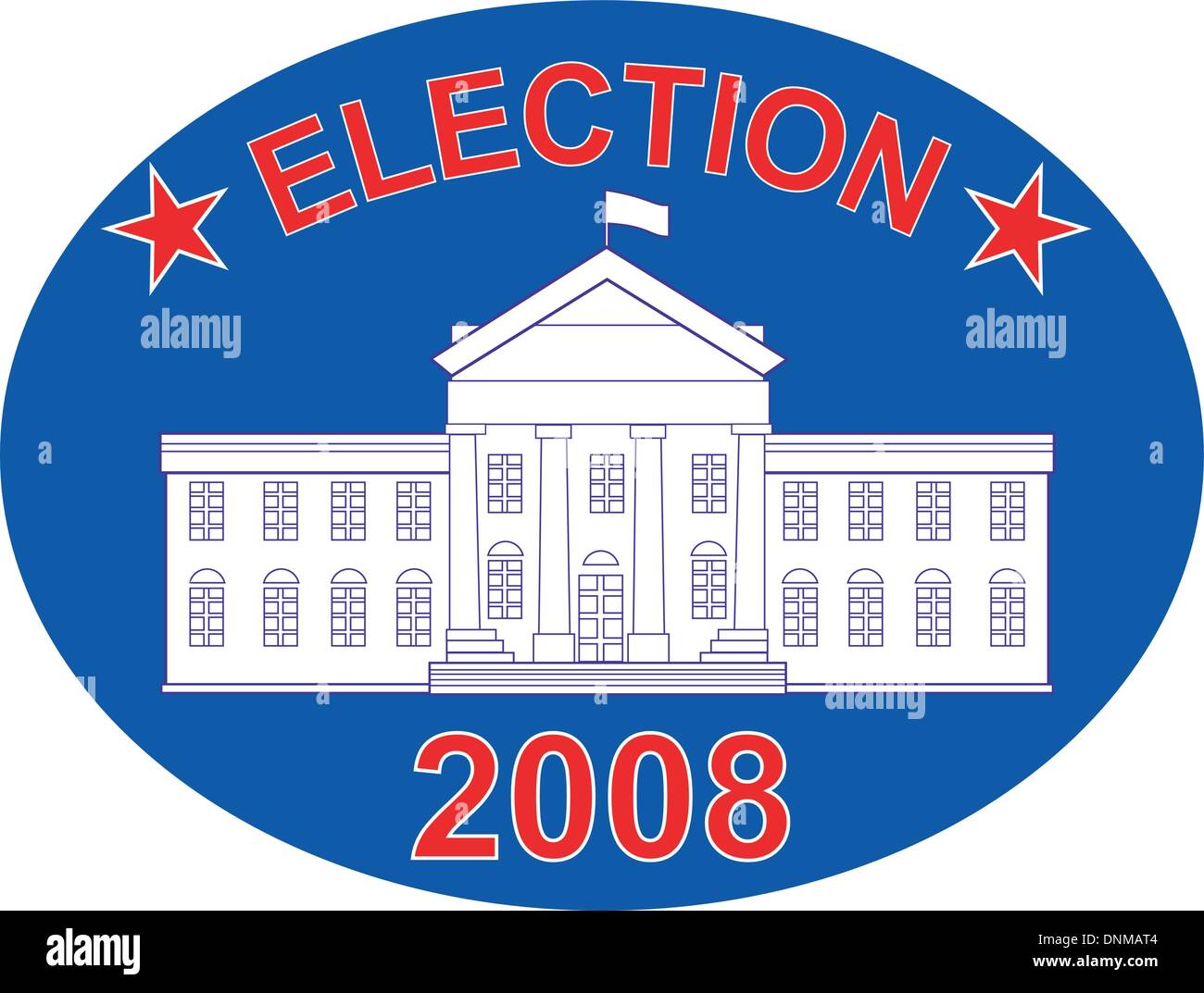 Illustration of Election 2008 logo White House Stock Vector Image & Art ...