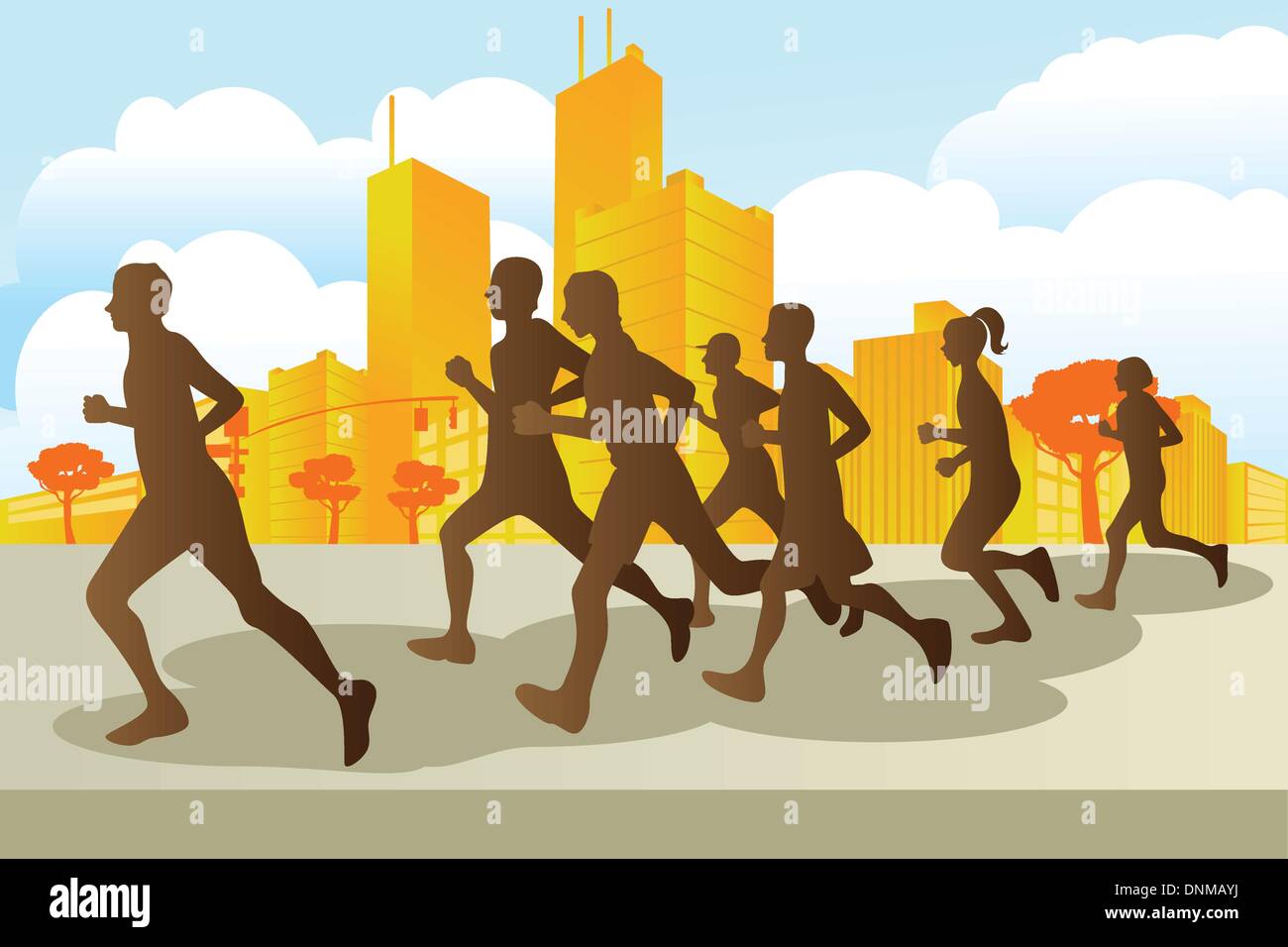 Marathon vector vectors hi-res stock photography and images - Alamy