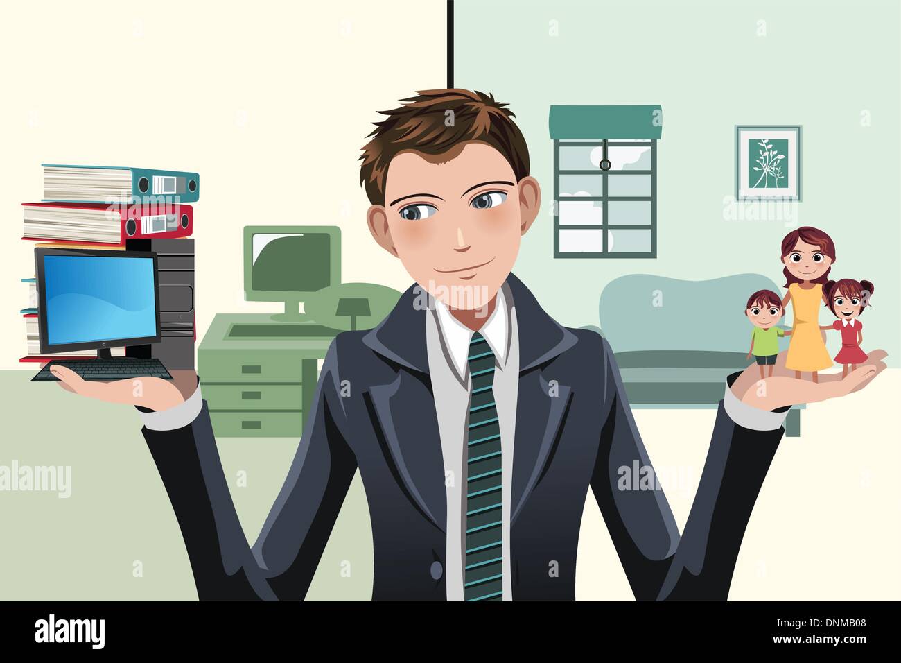 Workload vector vectors hi-res stock photography and images - Alamy