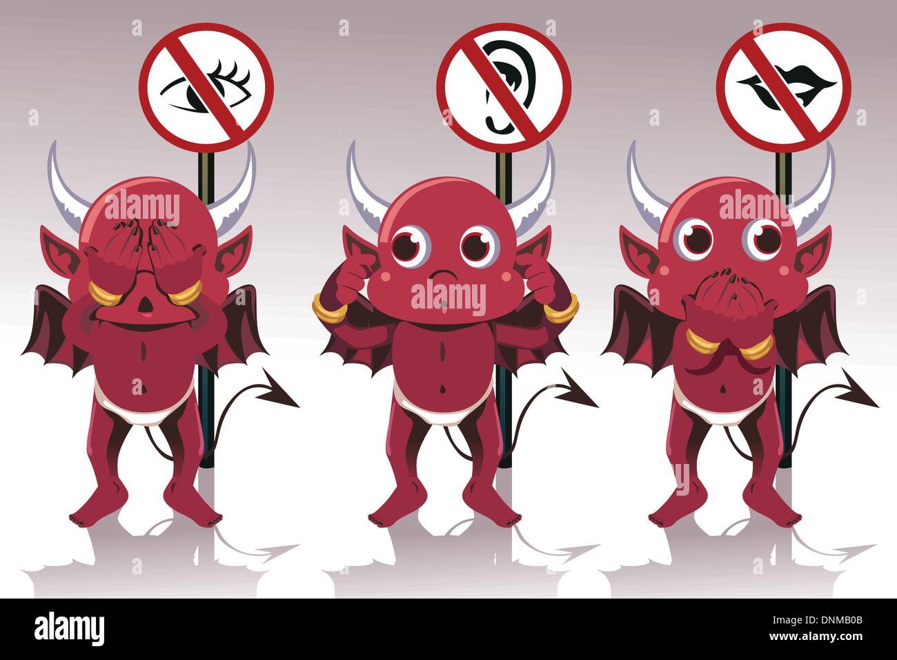 A vector illustration of speak no evil hear no evil see no evil Stock ...