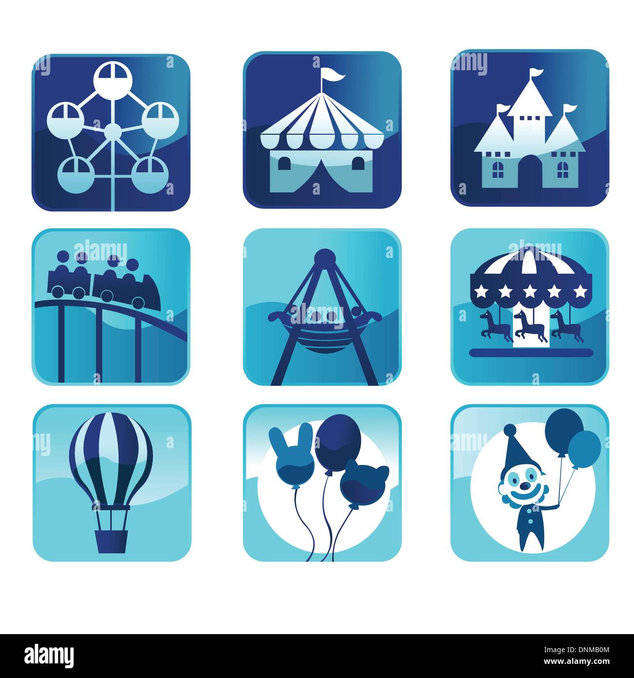 Roller coaster park theme Stock Vector Images - Alamy