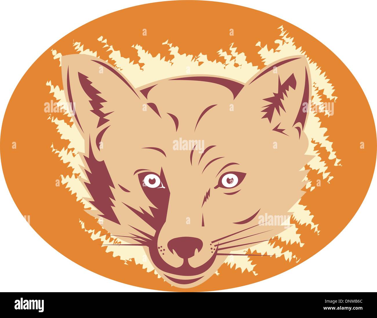 Illustration of a fox head done in retro style Stock Vector Image & Art ...