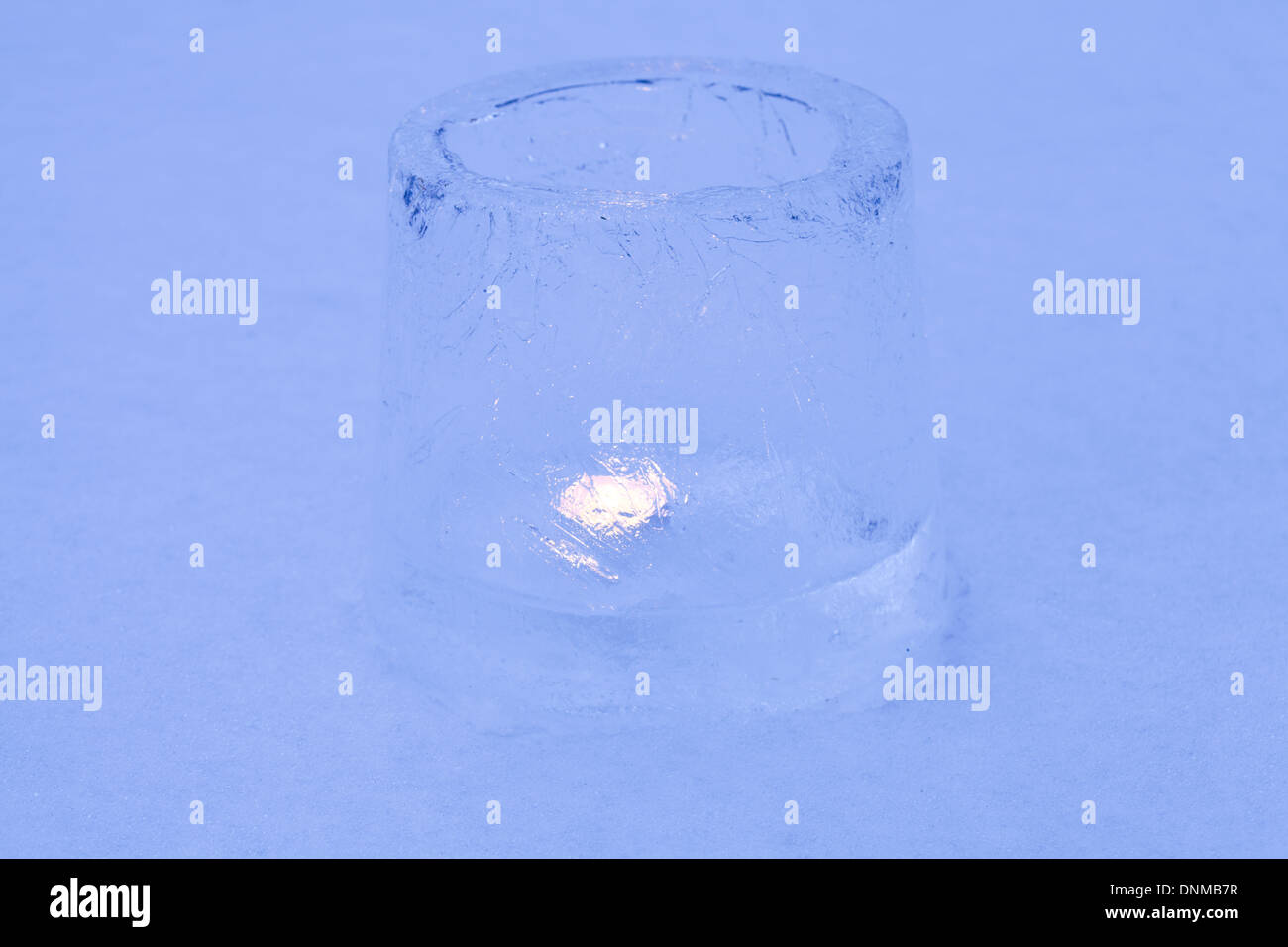 ice lanterns - lanterns made of ice from patially frozed water ...