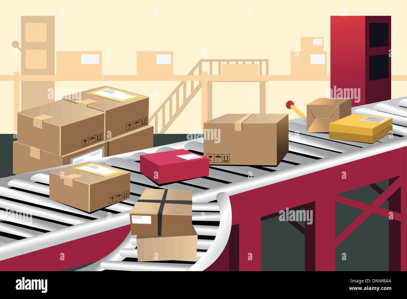 Automated equipment modern warehouse Stock Vector Images - Alamy