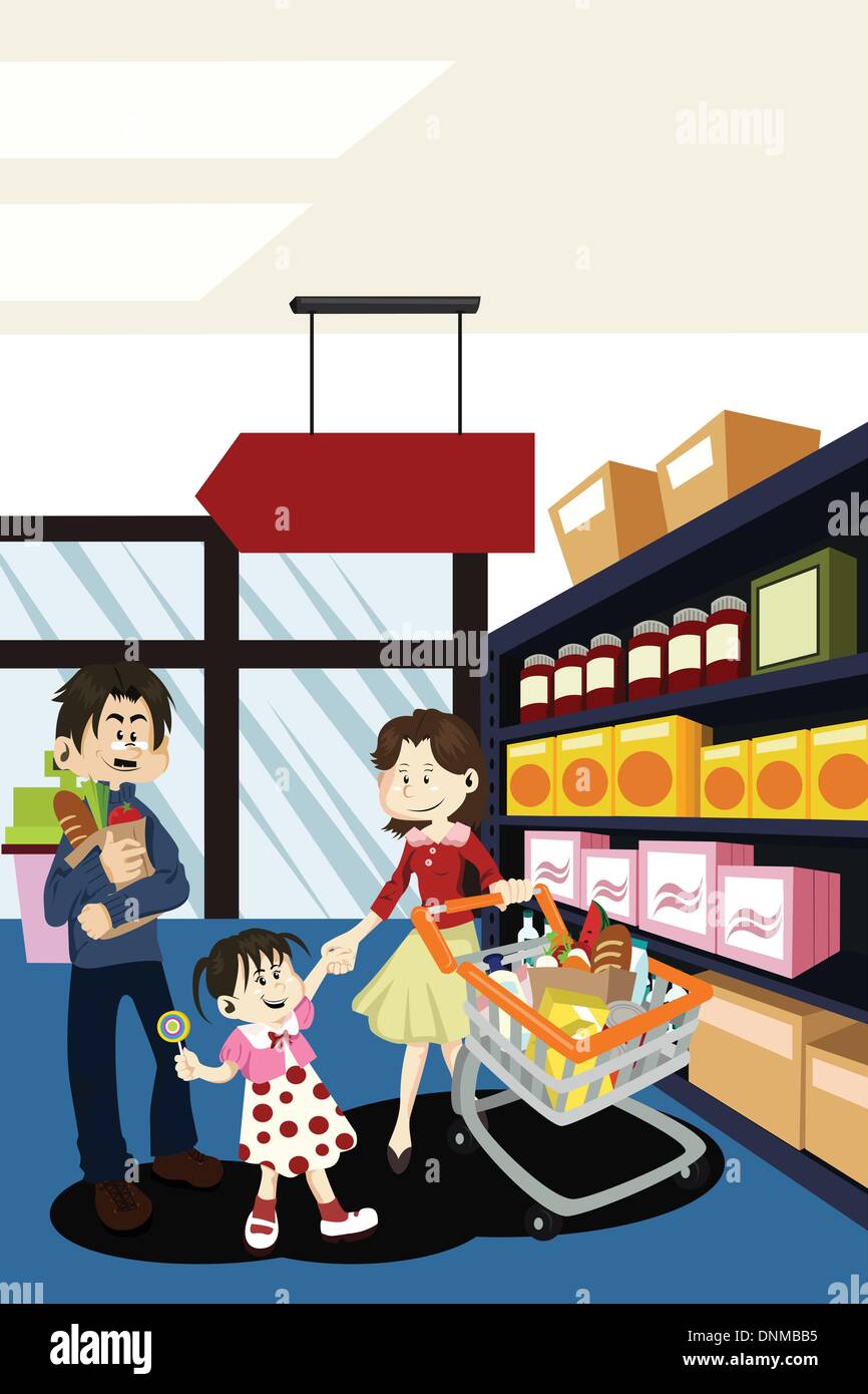 Supermarket Shopping Clipart