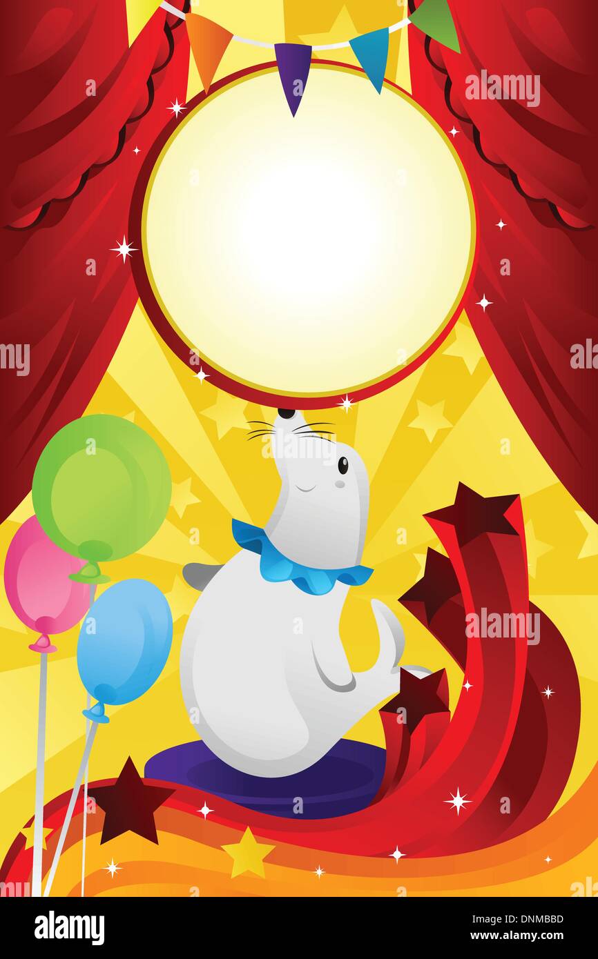 A vector illustration of a circus theme, can be used for circus ...