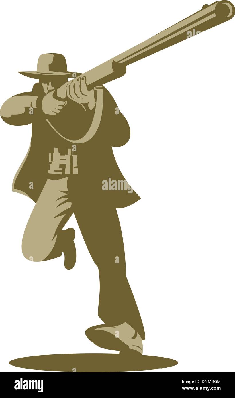 Cowboy aiming his rifle Stock Vector Images - Alamy