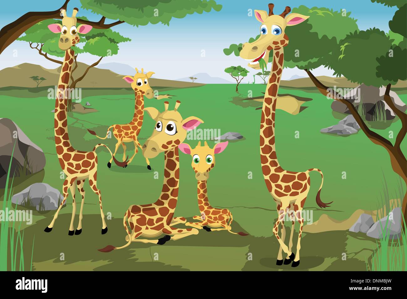 Cartoon giraffes art hi-res stock photography and images - Alamy