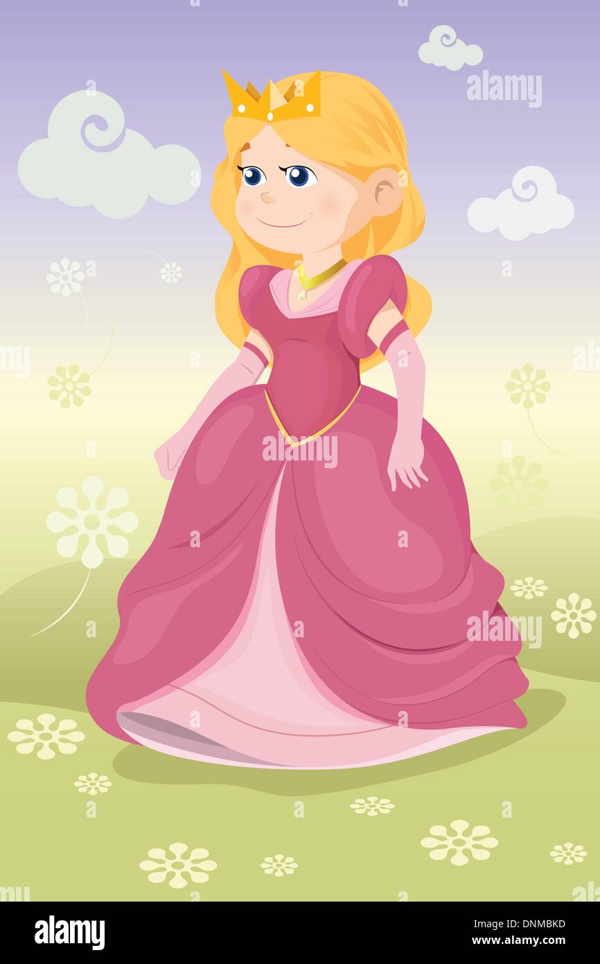 Female Dressed As Princess Stock Vector Images Alamy