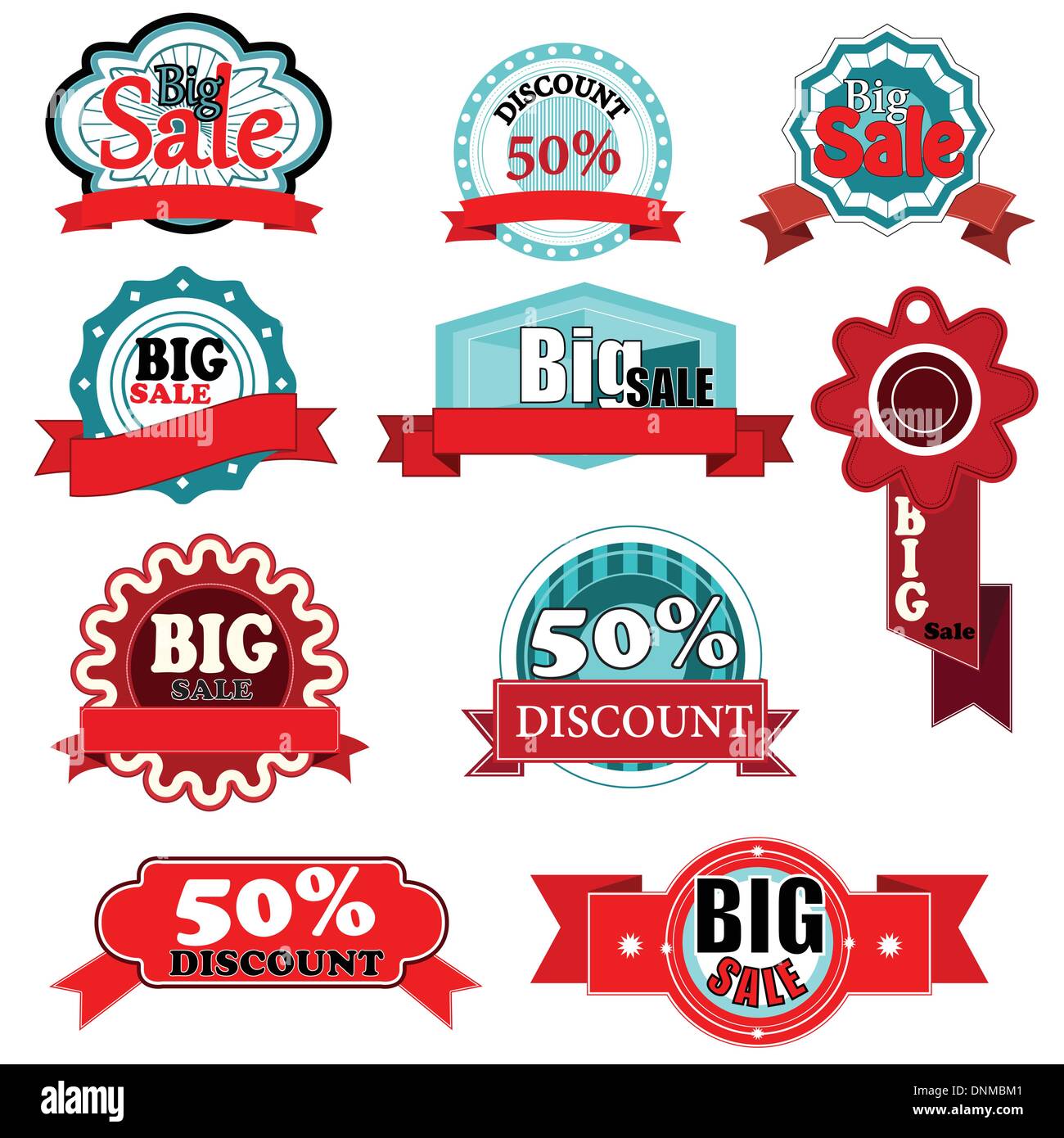 A vector illustration of vintage sale icon sets Stock Vector Image ...