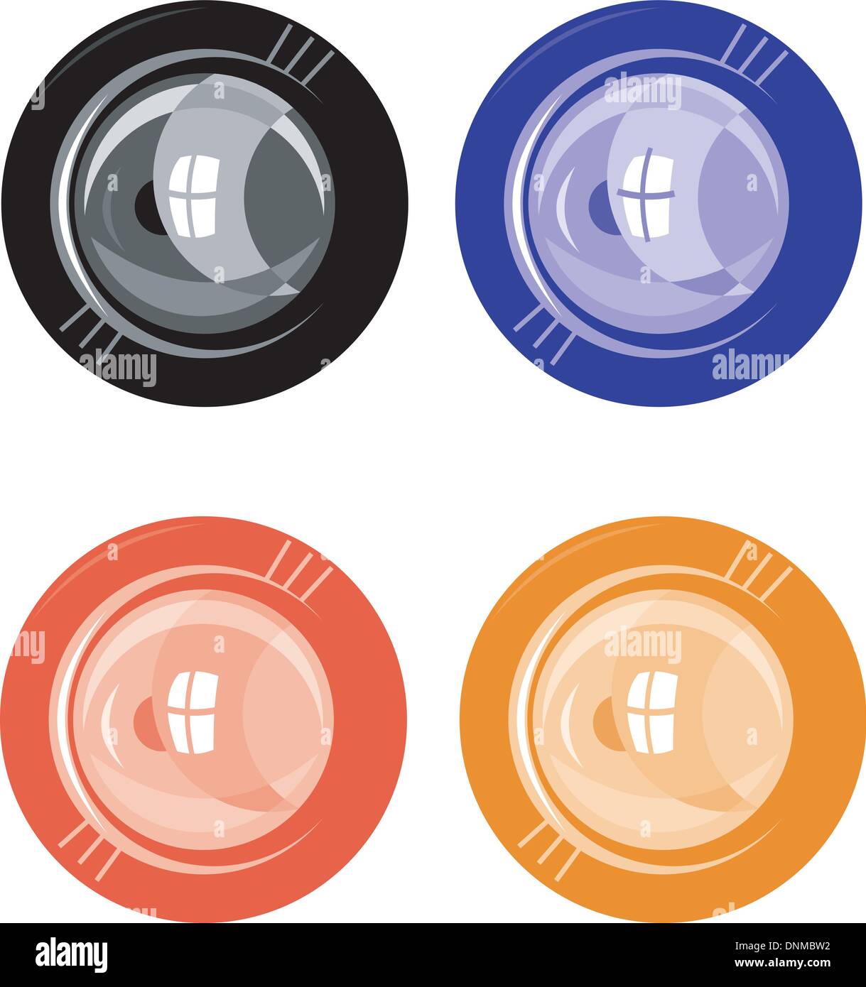 Illustration of four color lens done in retro style Stock Vector Image ...