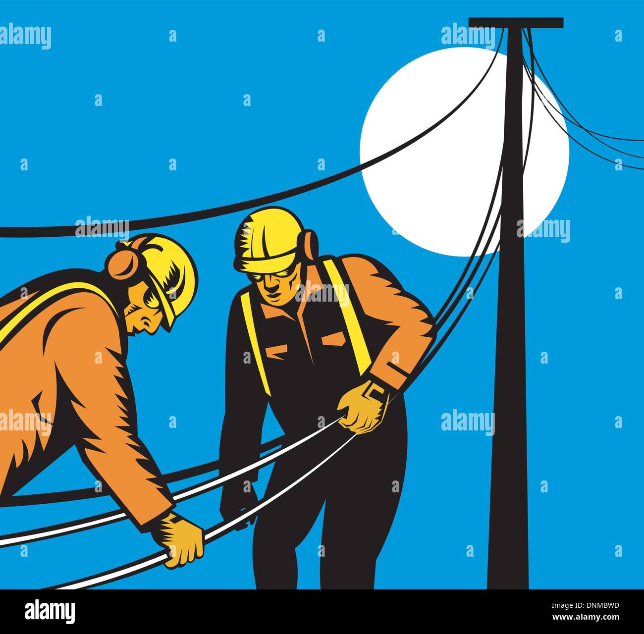 Lineman vector vectors hi-res stock photography and images - Alamy