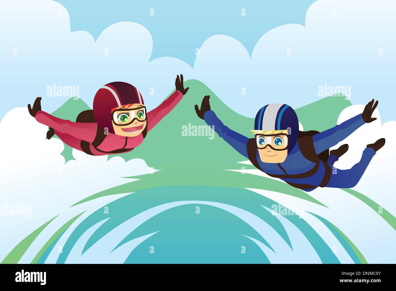 Skydiving Animated Clipart Excited