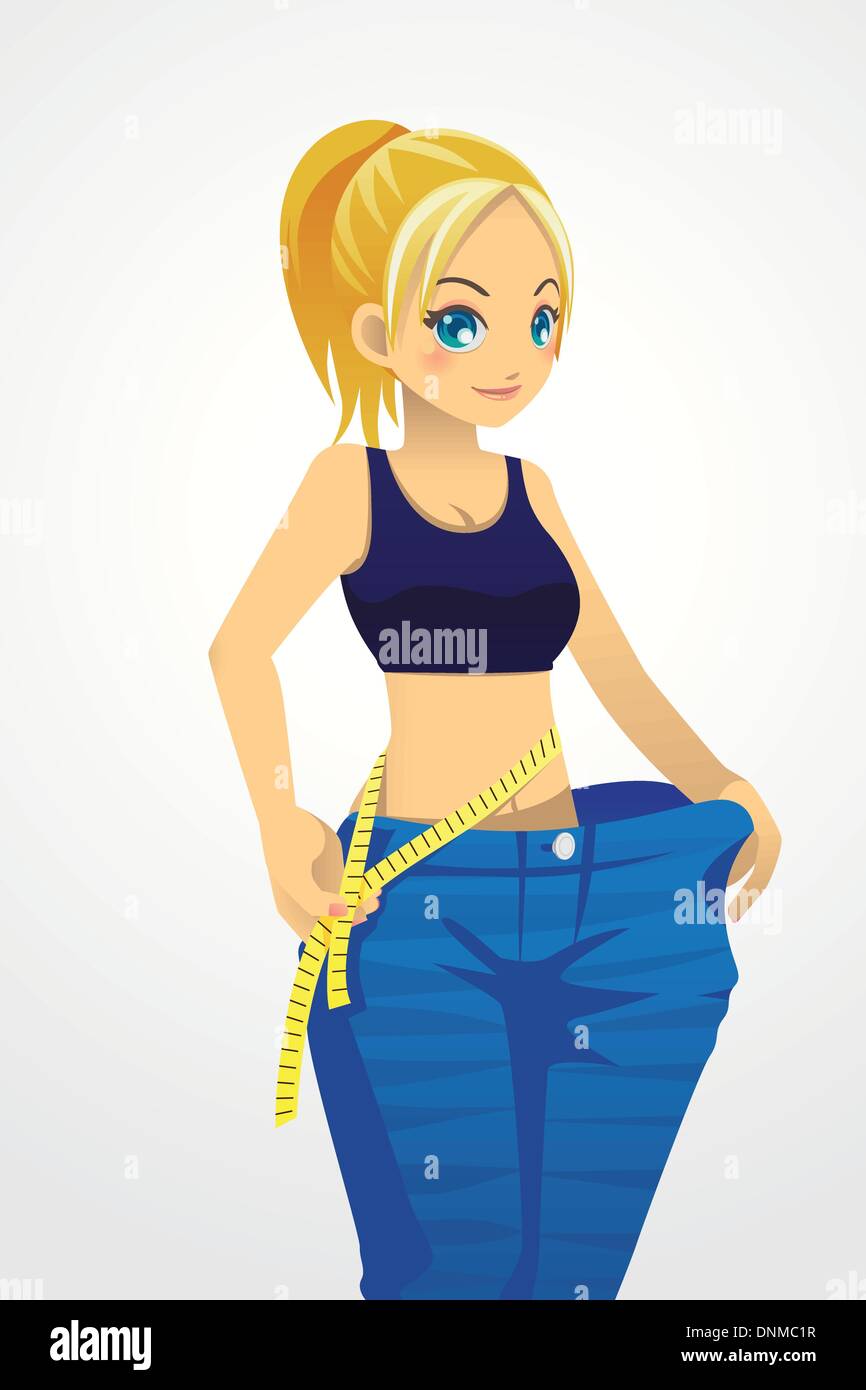 A vector illustration of weight loss concept Stock Vector Image & Art ...