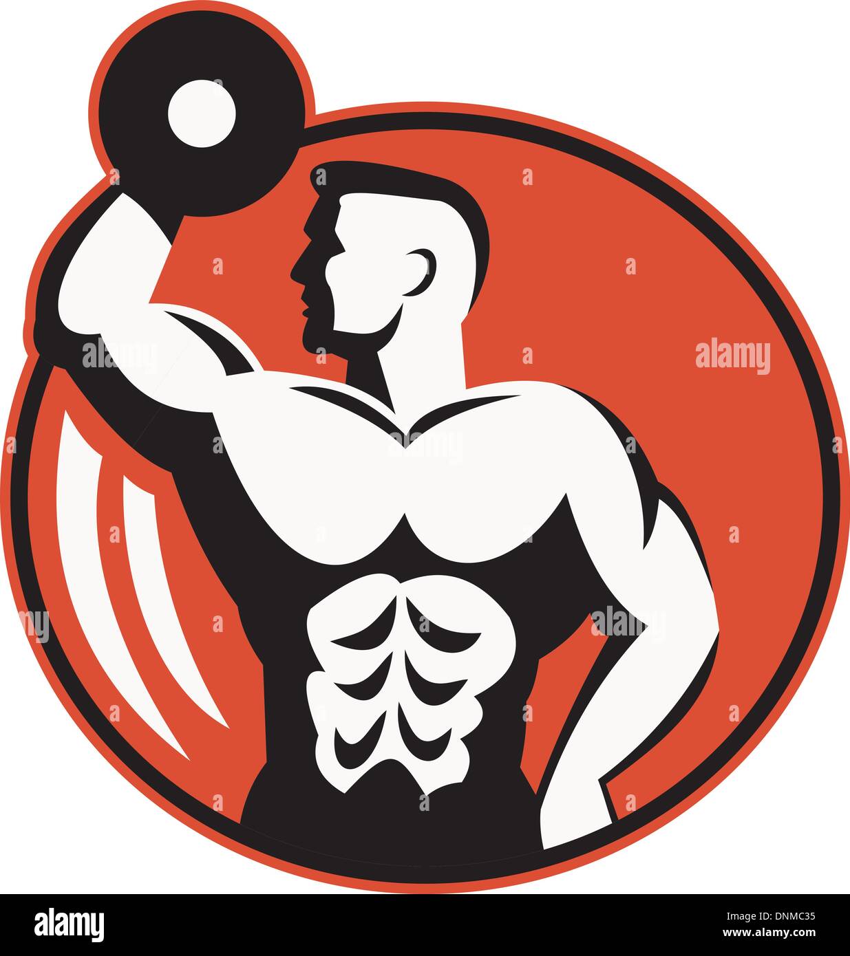 Muscular male figure Stock Vector Images - Alamy
