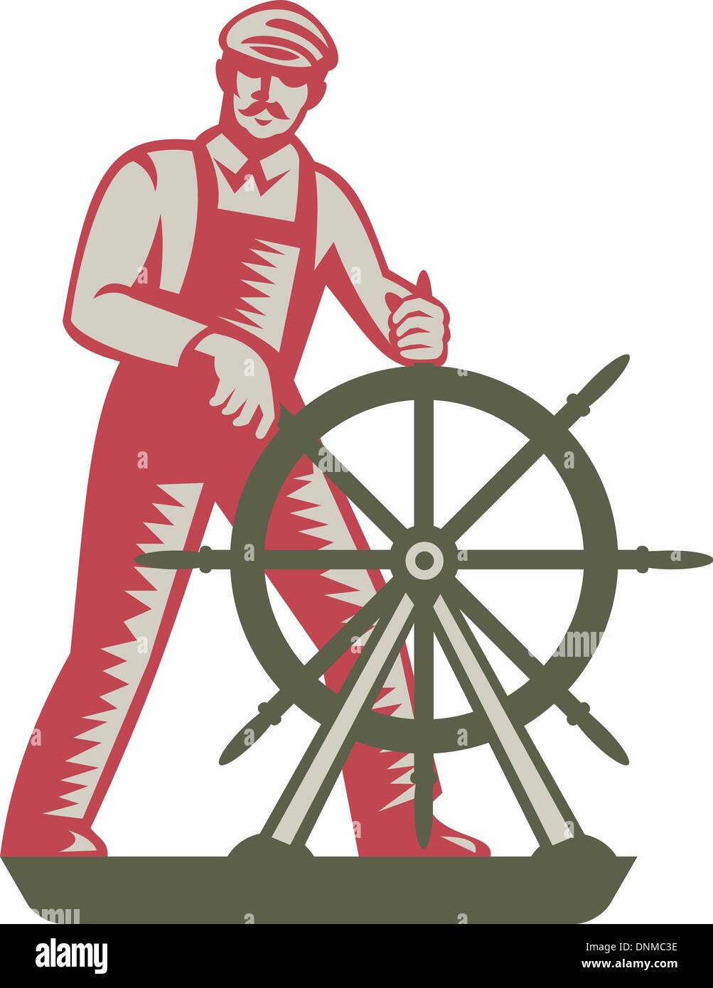 Steering wheel in captain Stock Vector Images - Alamy