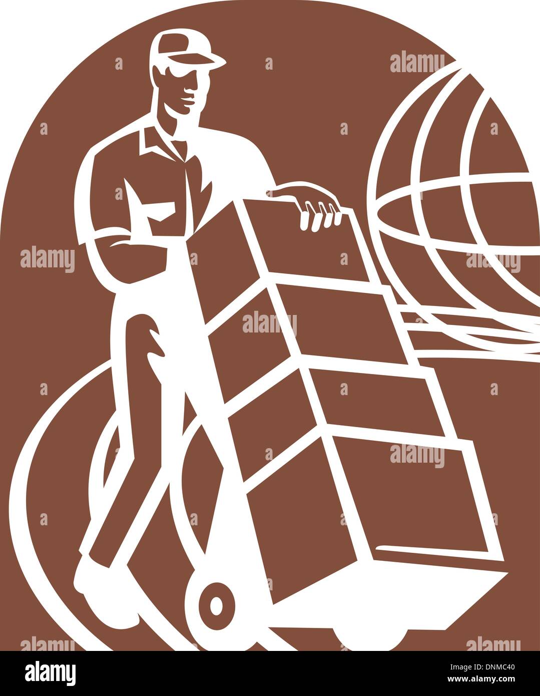 Handcart Stock Vector Images - Alamy