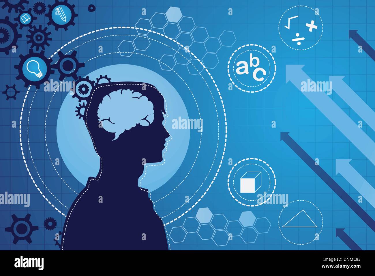 Human brain silhouette hi-res stock photography and images - Alamy