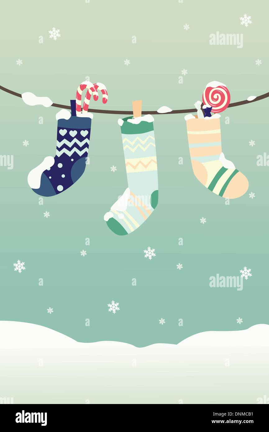 Christmas stockings illustration hi-res stock photography and images ...