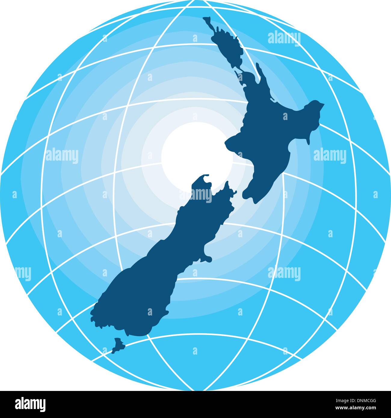 map of New Zealand with globe in background Stock Vector Image & Art ...