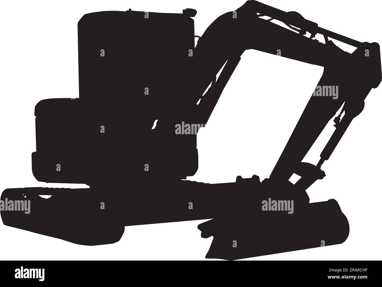 illustration of a construction digger mechanical excavator white ...