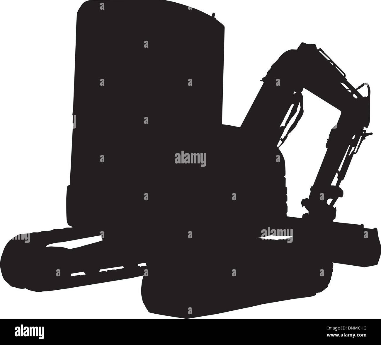 illustration of a construction digger mechanical excavator white ...