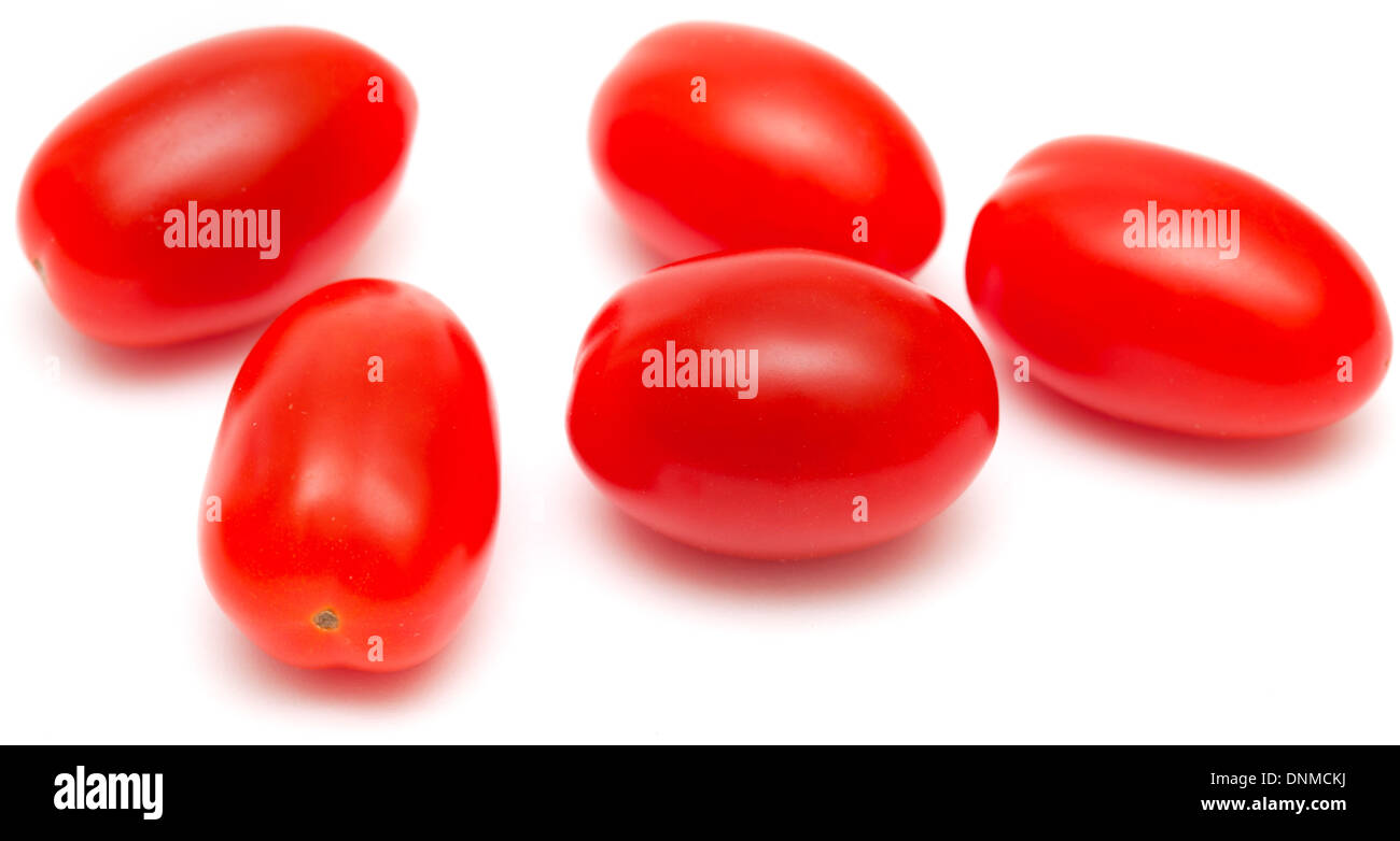 Red mini plum tomatoes hi-res stock photography and images - Alamy