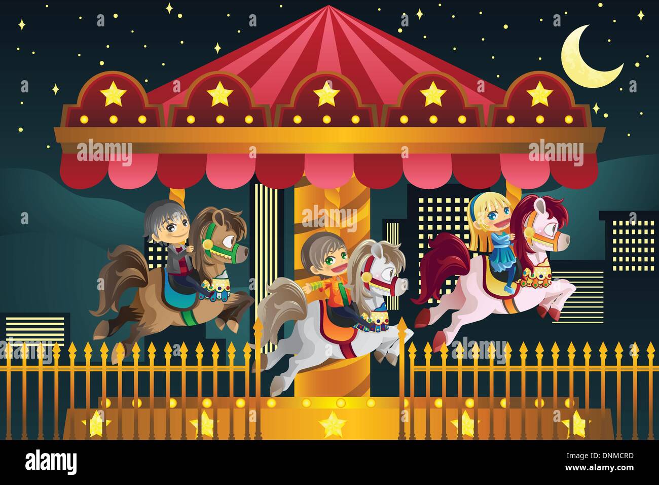 Merry Go Round Illustration