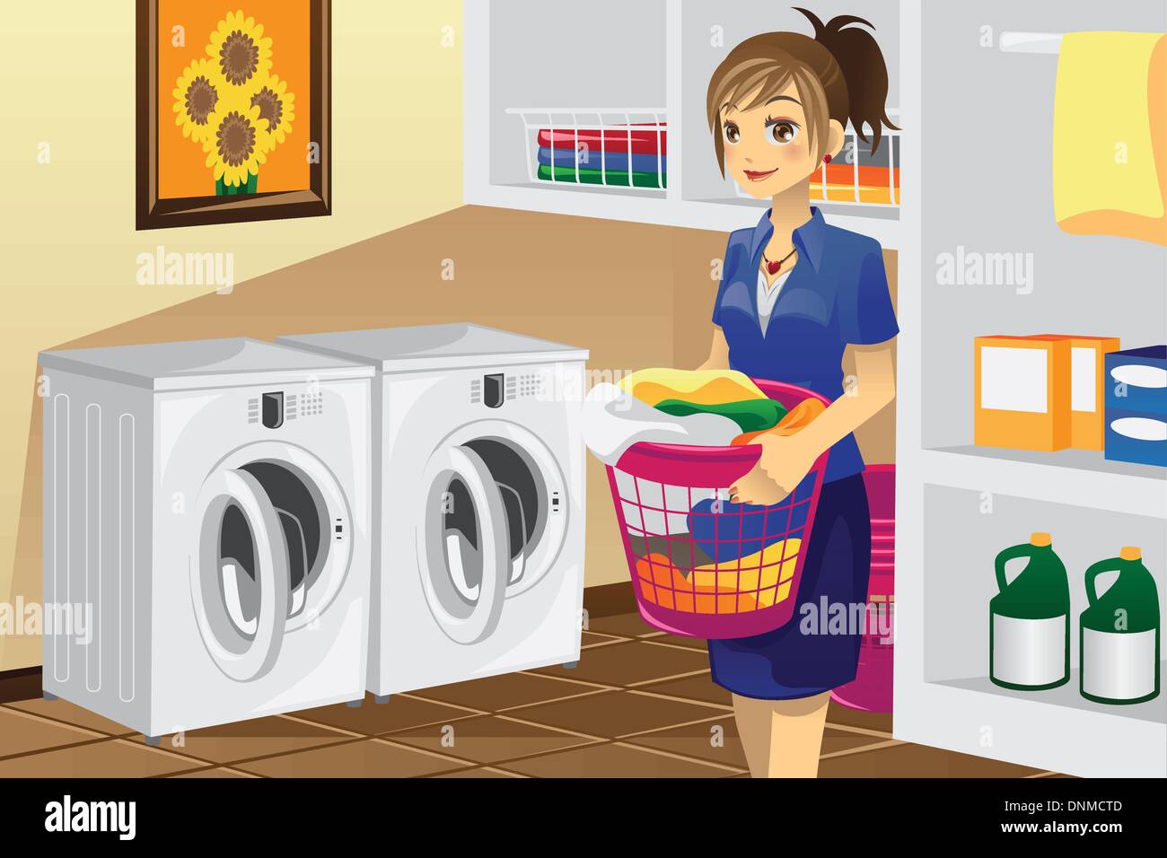 Doing Laundry Clipart